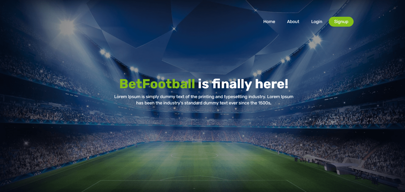 Bet Football - Project Details