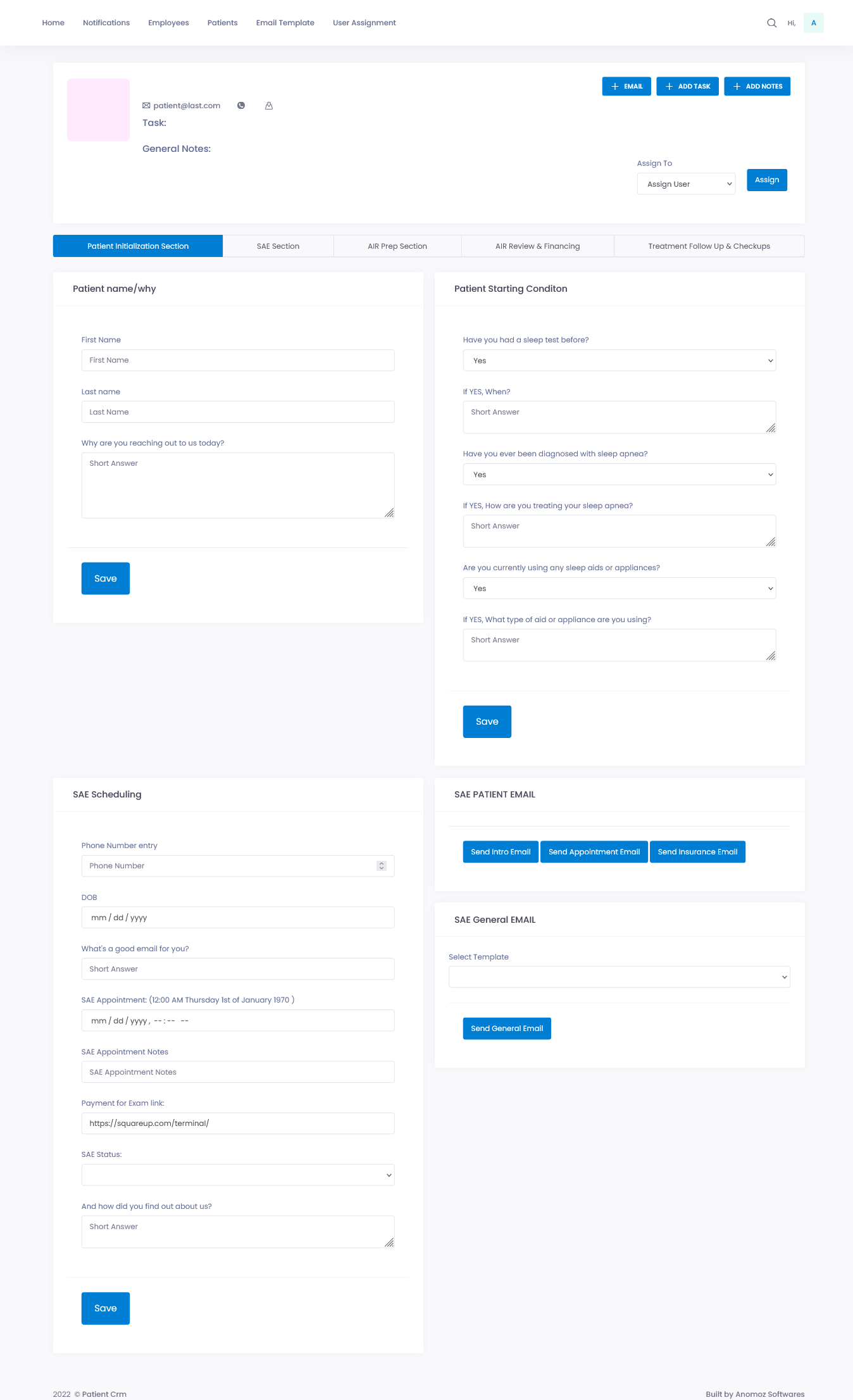 Patient CRM - Project Details